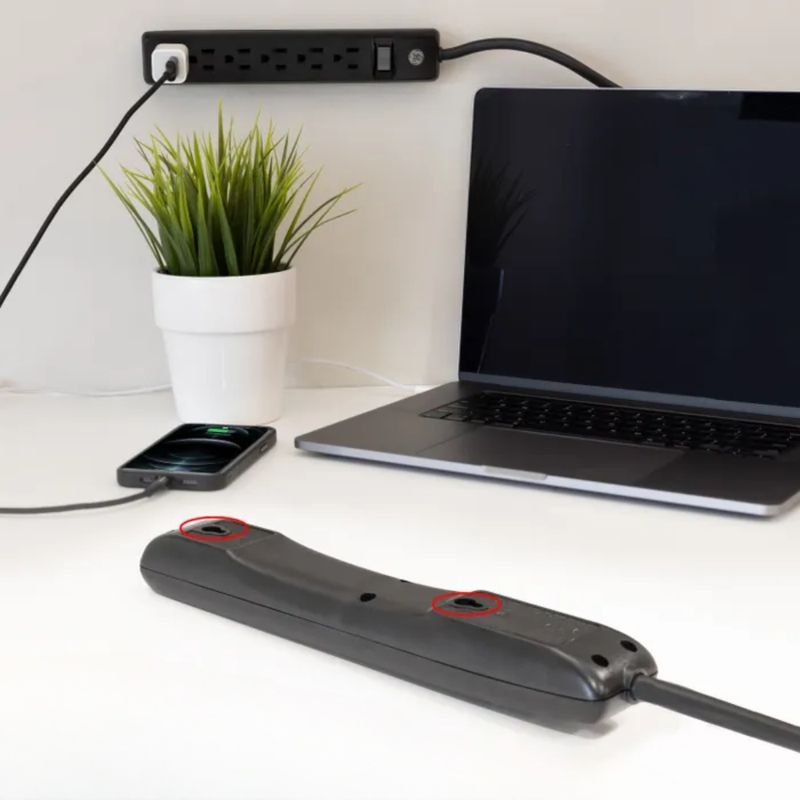 Regleta eléctrica de 6 Tomas con cable de 61cm - Pack Doble en color ...